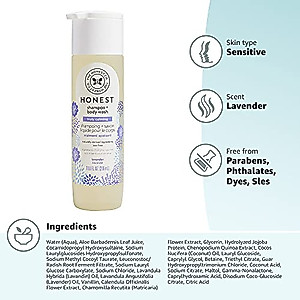 The Honest Company 2-in-1 Cleansing Shampoo + Body Wash | Gentle for Baby | Naturally Derived, Tear-free, Hypoallergenic | Lavender Calm, 10 fl oz