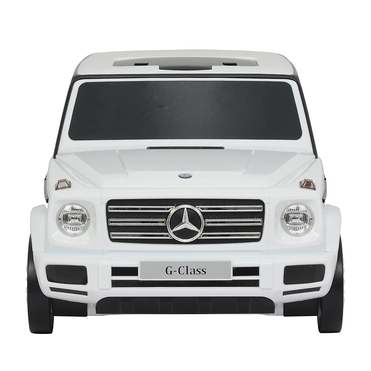 Best Ride On Cars Mercedes G-Class Suitcase Ride On Push Car, Carry-On Luggage for Travel, Realistic Car Look, Inbuilt Storage Space, Compact Size, for Kids Aged 2-6 Years, Large, White