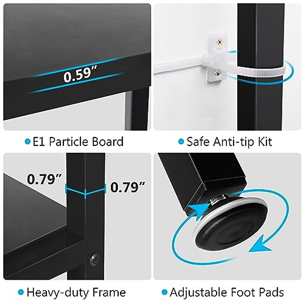 Tribesigns 5-Tier Corner Bookshelf, 63” Tall Modern L-Shaped Bookshelf Corner Bookcase, 17 Shelves Black Stepped Bookcase Display Rack Storage Shelf for Living Room Home Office (Black)