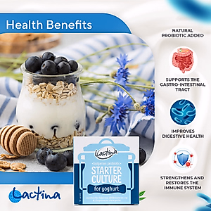 Bulgarian Yogurt Starter Culture with Probiotics Natural Probiotic Yogurt Culture Starter Homemade Yoghurt Starter 10 Liters Lactobacillus bulgaricus