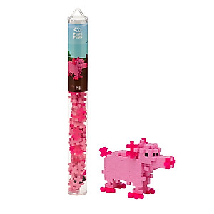 PLUS PLUS Building Block Playset Kit, Themed Figures 3D Puzzle, Fun Stem Toys for Kids, 350 Mini Interlocking Pieces - 5 Tube Bundle, Farm