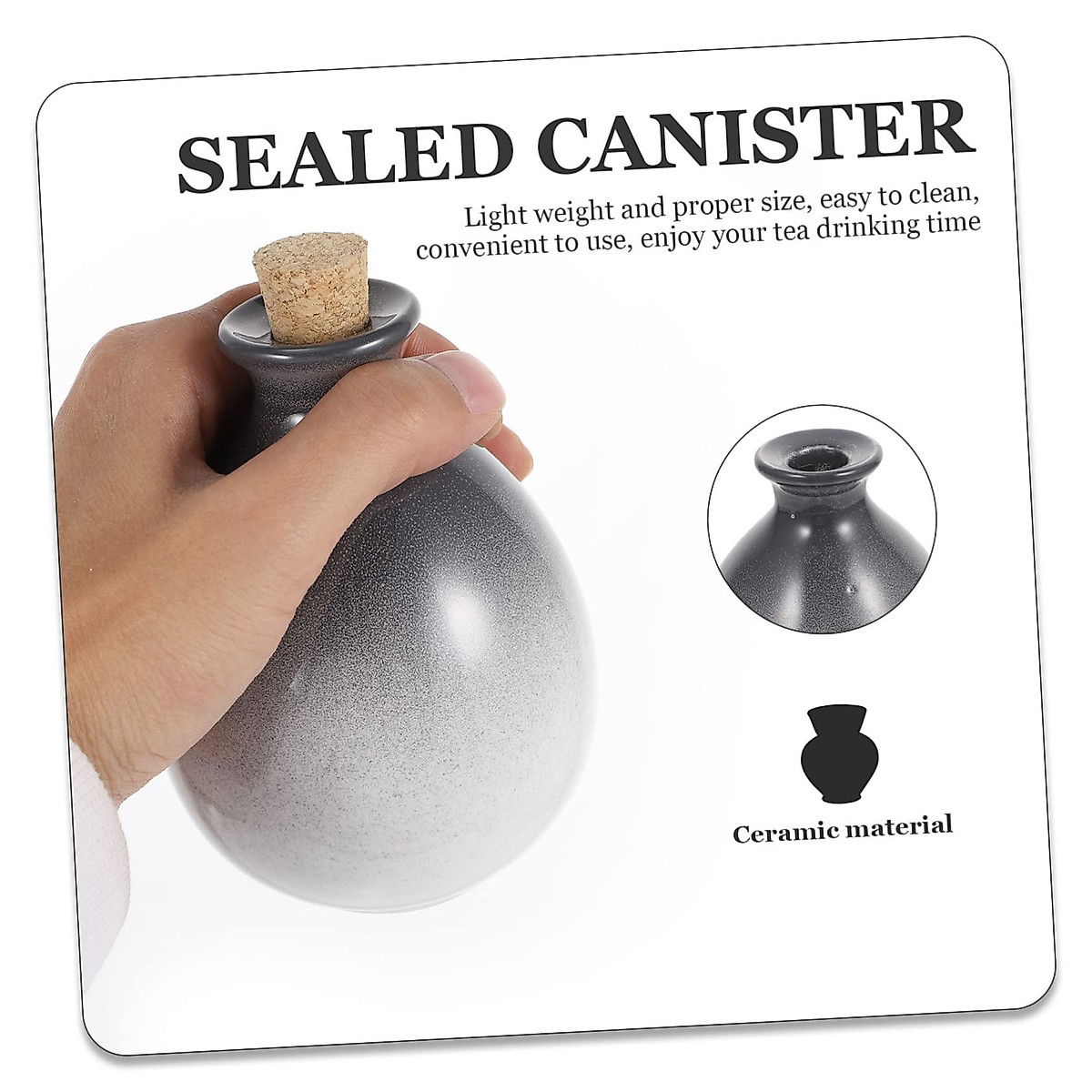 UPKOCH Corked Wine Bottle Wine Jar Soy Sauce Ceramics Cork Sake