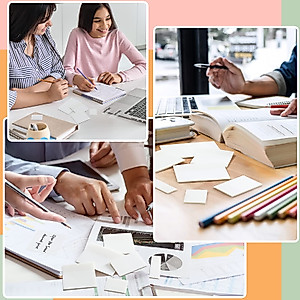 [1000 PCS] Transparent Sticky Notes, 6 Sizes Clear Sticky Notes Pads, Waterproof Self-Adhesive Translucent Sticky Notes for Annotating Books, See Through Sticky Notes for School & Office