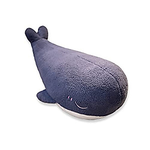 Cute Whale Stuffed Animal Plush Toy Soft Whale Plush Hugging Pillow for Kids Adults Birthday Gifts 25 cm