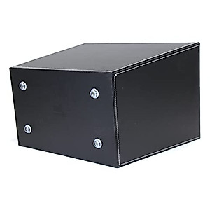 Hospitality Source Recycle Waste Bin, Leatherette with Color Coded & Fire Rated Liners. 14.25" x 9.5" x 12" Black