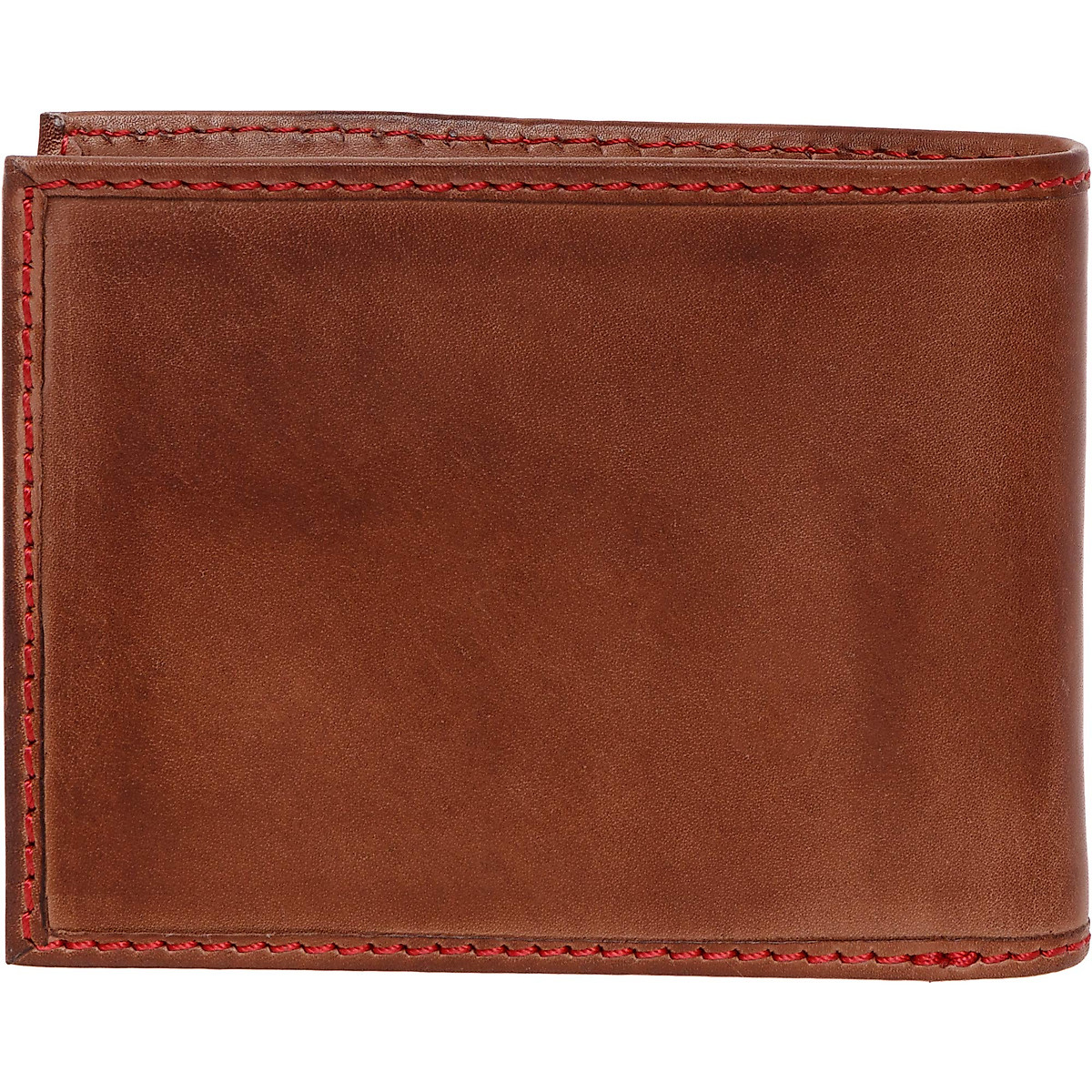 Rawlings Mens Tanned-leather Baseball Stitch Embroidered Wallet - (Dark Brown)