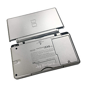 Rinbers® Replacement Full Housing Plastic Shell Cover Case Kit Repair Parts with Bottons Stylus Pen Screws for Nintendo DS Lite NDSL - Silver