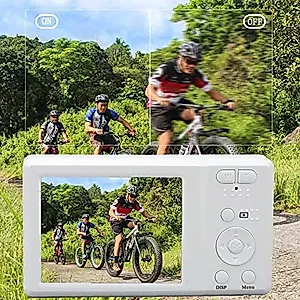 Autofocus Digital Camera, Point and Shoot Flash 56MP 4K 20X Camera High Definition for Travel (Silver)