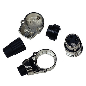 Seismic Audio Speakers Adjustable Right Angle 3 Pin XLR Female Connectors, 7 Position XLR Plugs, Pack of 4