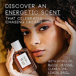 Ellis Brooklyn WEST Eau De Parfum Travel Spray - Blood Orange Pear Blossom Vetiver - Clean Vegan Non Toxic Unisex Fragrance - 10 ml