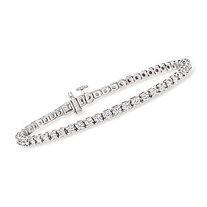 Ross-Simons 3.00 ct. t.w. Diamond Tennis Bracelet in Sterling Silver. 7 inches