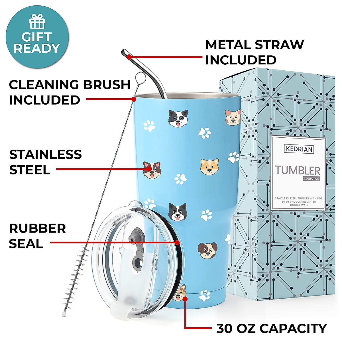 Dog Mom Tumbler 30oz, Dog Mom Gifts For Women, Dog Lovers Gifts For Women, Gifts For Dog Lovers Women Unique, Best Dog Mom Mugs For Women, Happy Mothers Day Dog Mom Mothers Day Gifts