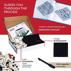 REVVIT Architecture White House Micro Building Blocks (2300 Pieces) Creative Building Set for Adults and Teens.