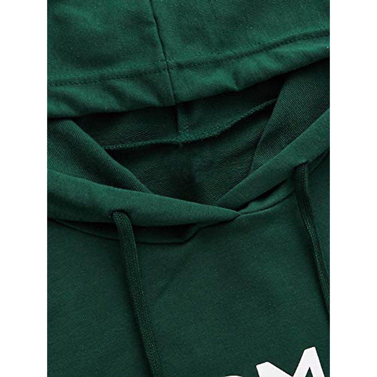 SweatyRocks Sweatshirt Women's Long Sleeve Pullover Sweatshirt Hoodie Green Letter Small