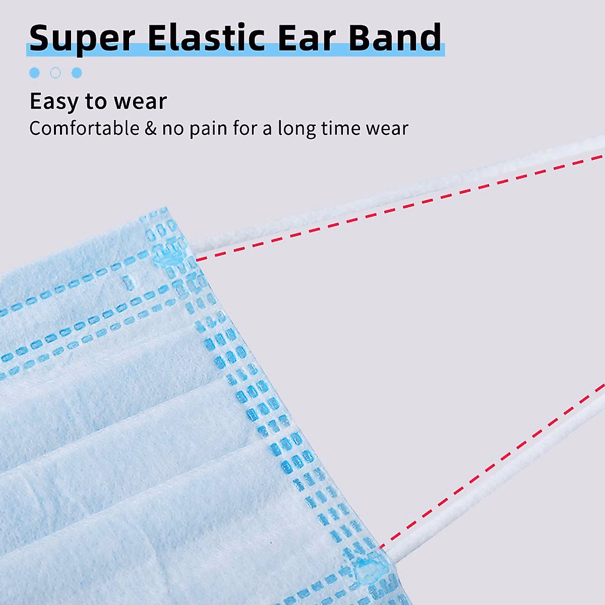 Bigox Face Mask Disposable Earloop Blue 50Pcs