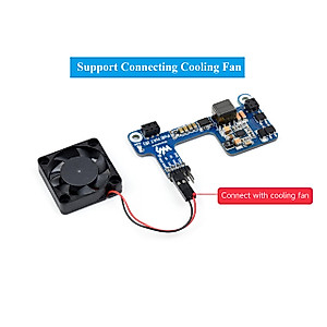 PoE HAT for Raspberry Pi 4B/Raspberry Pi 3B+, Power Over Ethernet (PoE) Support 802.3af PoE Network Standard, Compatible with Raspberry Pi Official Case, Support Connecting Cooling Fan