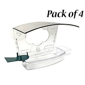 Audubon Mixed Treat Window Bird Feeders, Pack of 4