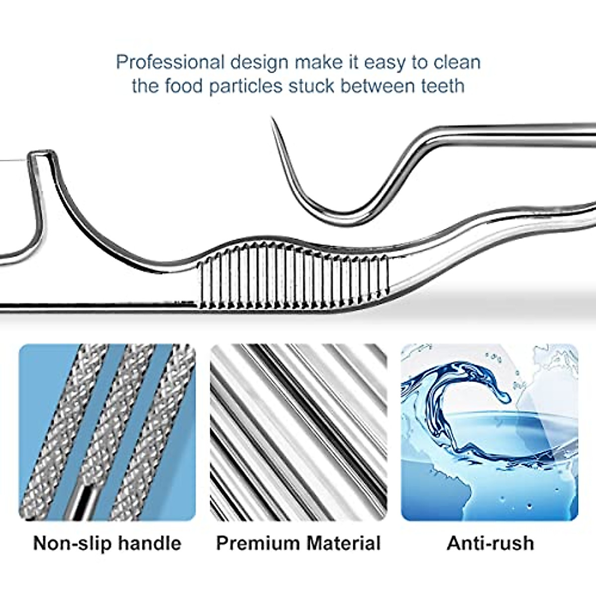 7Pcs 2 Set Portable Stainless Steel Toothpicks Pocket Set, Reusable Metal Toothpicks Cleaning Kit with Holder for Outdoor Picnic Camping Traveling …