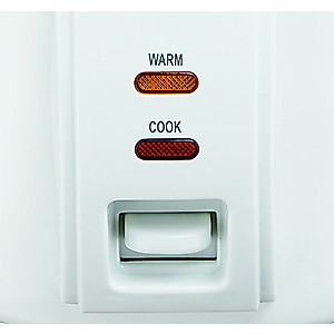 Proctor Silex Rice Cooker & Food Steamer, 8 Cups Cooked (4 Cups Uncooked), White (37534NR)