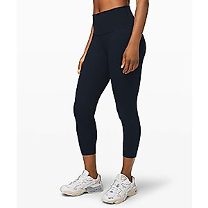 Lululemon Athletica Wunder Under High Rise Crop 23 inches Yoga Pants (True Navy, 4)