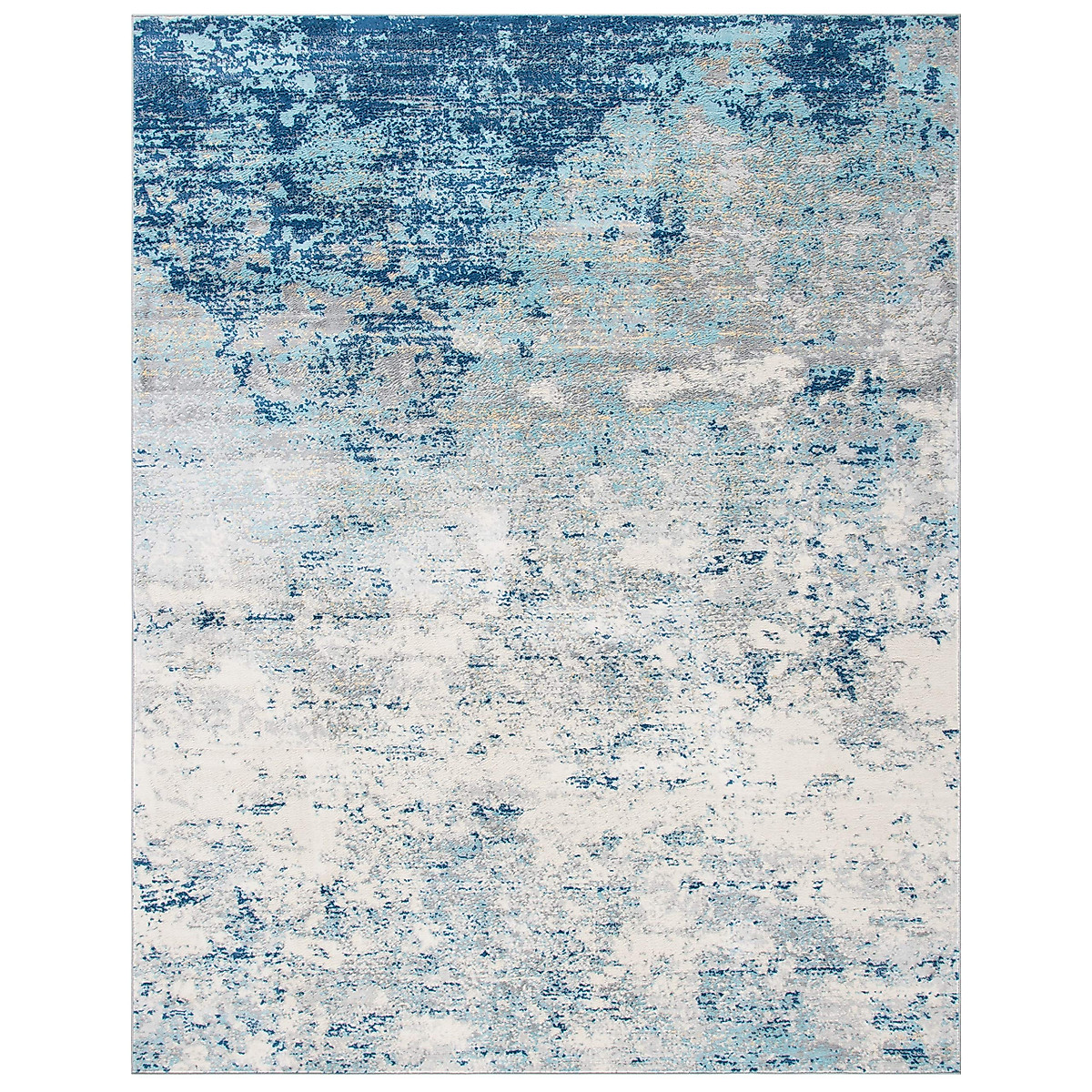 SAFAVIEH Jasper Collection Area Rug - 9' x 12', Grey & Blue, Modern Abstract Design, Non-Shedding & Easy Care, Ideal for High Traffic Areas in Living Room, Bedroom (JSP107G)