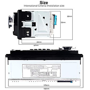 PolarLander Car Radio Audio USB/SD/MP3 Player Receiver Bluetooth Hands-Free with Remote Control Black 1 Din