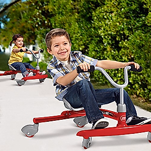 Radio Flyer Ziggle, Red Kids Wiggle Car, Ride On Toy For Ages 3-8
