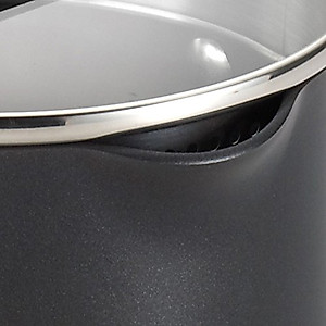 Anolon Advanced Hard Anodized Nonstick Sauce Pan/Saucepan with Straining and Lid, 2 Quart, Graphite