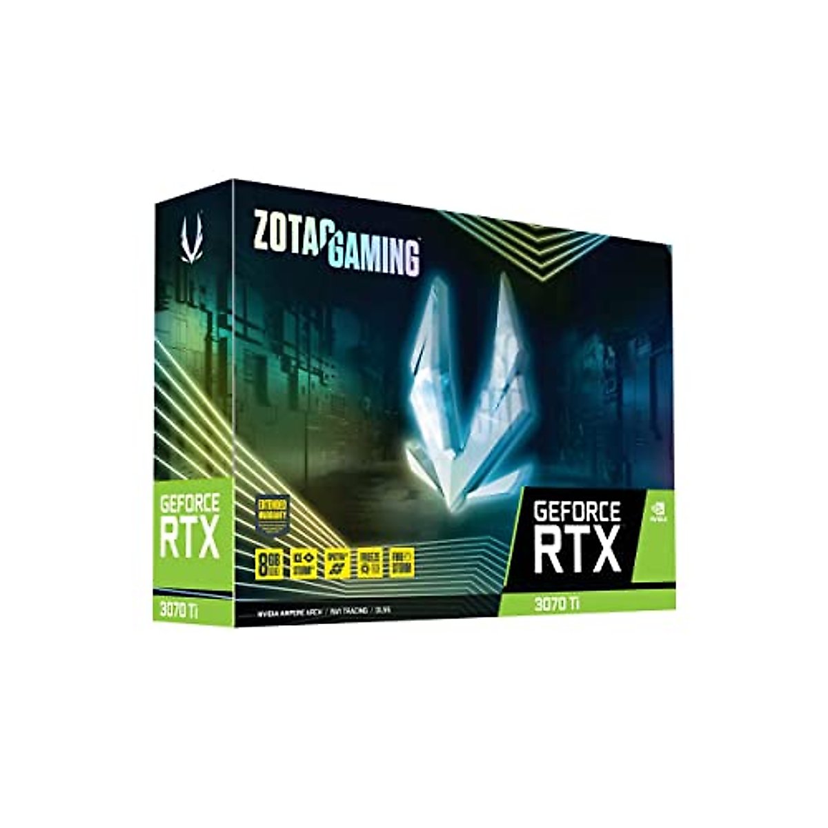 ZOTAC Gaming GeForce RTX™ 3070 Ti 8GB GDDR6X 256-bit 19 Gbps PCIE 4.0 Gaming Graphics Card, IceStorm 2.0 Advanced Cooling, Spectra 2.0 RGB Lighting, ZT-A30710Q-10P