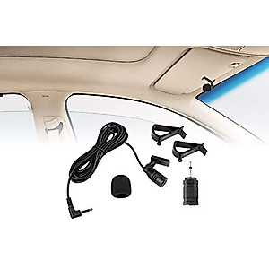 Car Microphone 3.5mm, Car Radio Mic Replacement for Pioneer Kenwood Boss JVC Sony Jensen Alpine Bluetooth Stereo Vehicle Head Unit Enabled Audio GPS DVD - External Hands Free Assembly Mike
