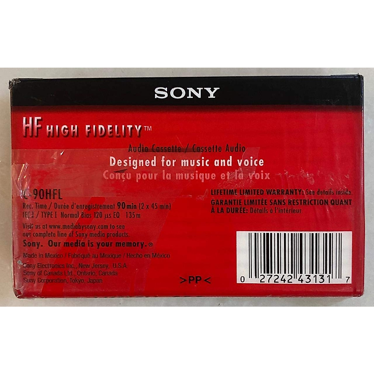 Sony C90HFR 90 Minute HF Audio Tape
