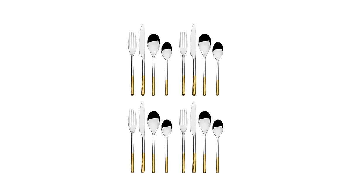 Mikasa Duval Gold Lines 16-Piece Cutlery Set