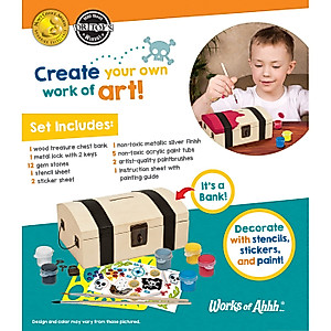 Works of Ahhh... Craft Set - Treasure Chest Classic Wood Paint Kit