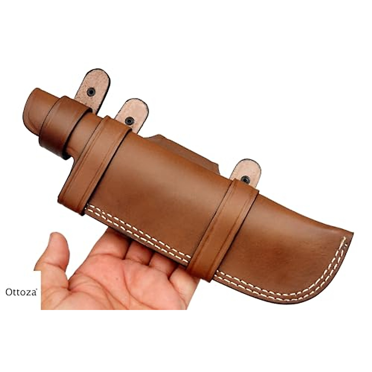 Ottoza Handmade XL Leather Knife Sheath RIGHT HAND Tracker Knife Sheath - Bushcraft Knife Sheath ...