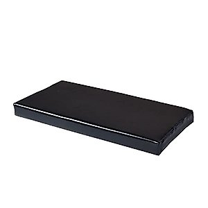 Waterproof Faux PU Leather Piano Bench Cushions with Ties for Kids Wooden Shoe Stool Pad 30"X 14" inch, Black