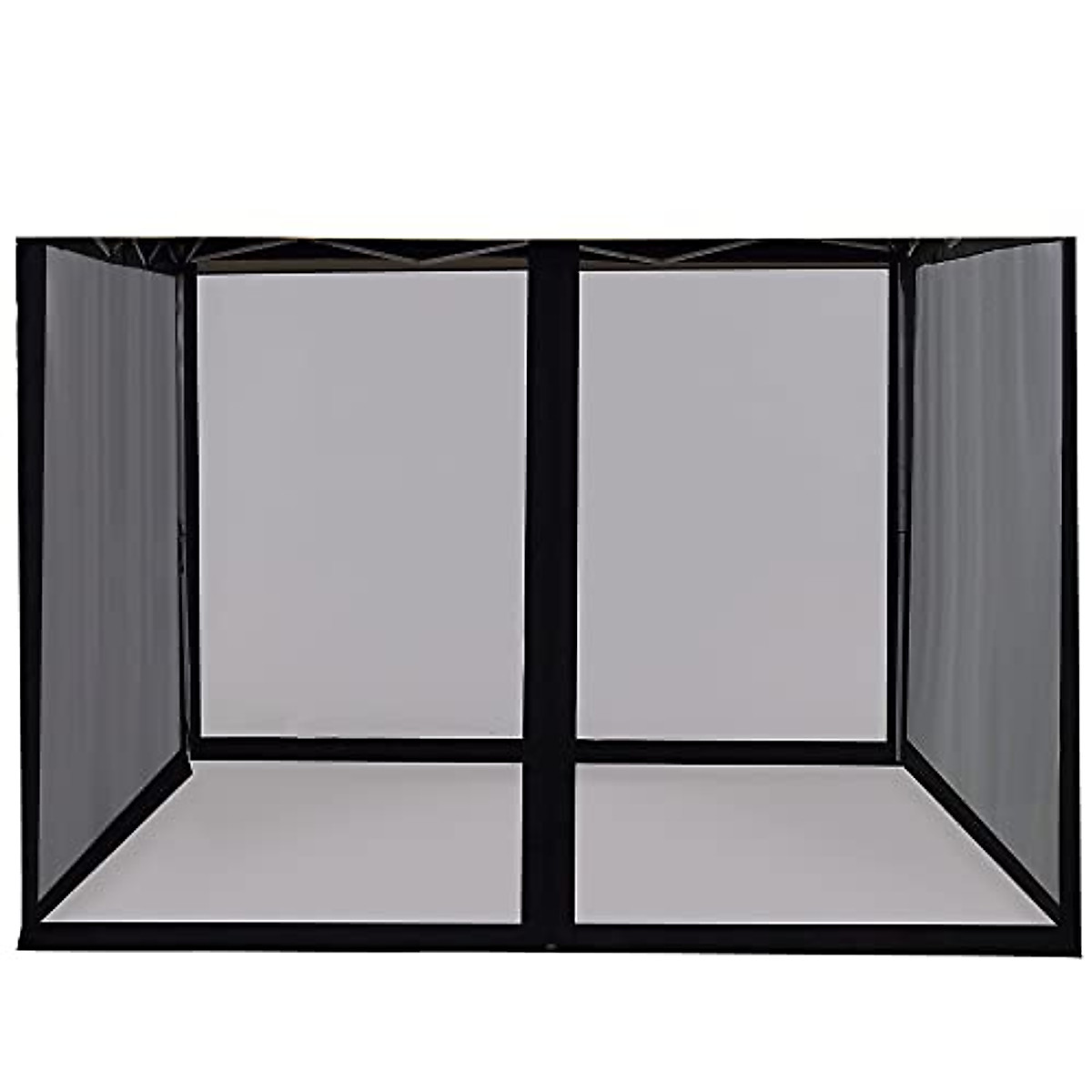 WenHaus Patio Mosquito Net for 10'x10' Gazebo Pop Up Canopy Tent Mesh Netting Screen Sidewall with Zipper for Outdoor Camping (Mosquito Netting Only, Black)