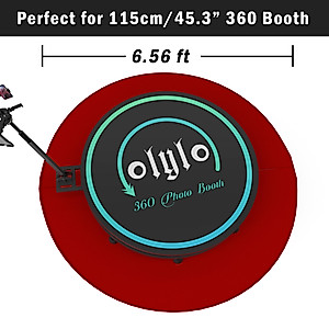 olylo 6.56ft Round Rug Non Slip Rug Pads for 115cm 45.3” 360 Photo Booth Machine for Parties - Circle Rug for 360 Photo Booth Accessories - Large Area Rug for 360 Slow Motion Photo Booth