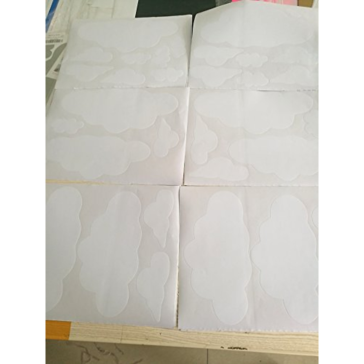 31 pcs Mix Size 4-10 inch White Clouds Wall Decal Sticker for Kids Bedroom Decor -DIY Home Decor Vinyl Clouds Mural Baby Nursery Room Wallpaper Art Wall Decoration Poster YYU-14 (White)