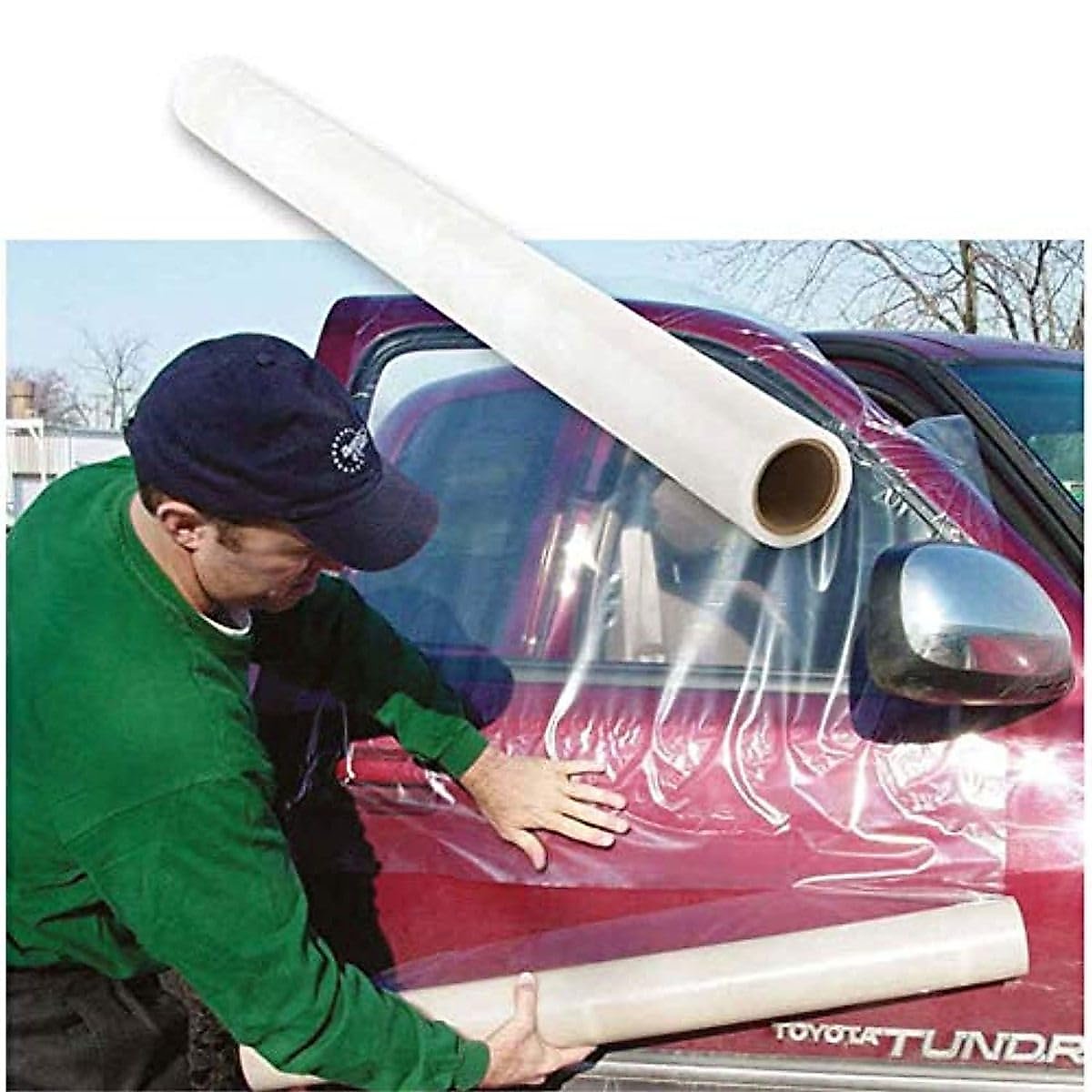 Single Roll Window Guard™ Crash Wrap Durable See-Thru Self-adhering (36" x 60')