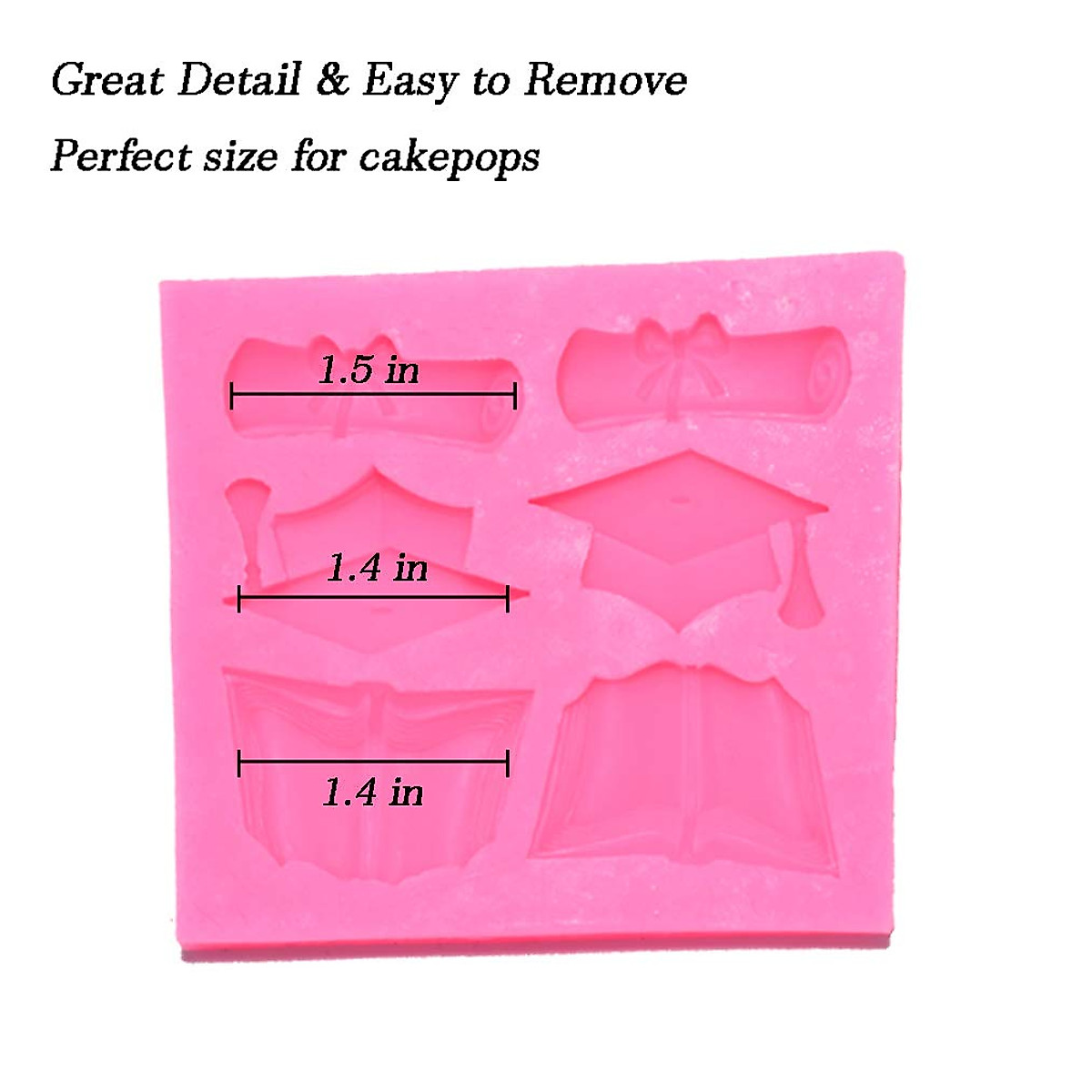 Mini Graduation Mold Graduation Cookie Cutters Graduation Cupcake Toppers Graduation Chocolate Candy Fondant Mold for Graduation Party Supplies