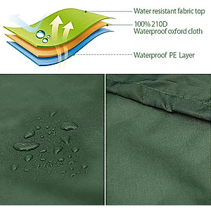 FLTRGO Patio Hanging Egg Chair Cover with Drawstring, Garden Swing Chair Covers 210D Oxford Waterproof Windproof Anti-UV Outdoor Furniture Protector