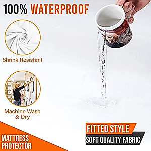 Guardmax Waterproof Crib Mattress Cover Fitted - Smooth and Quiet Toddler Mattress Protector - Machine Washable Crib Cover (28x52x6)