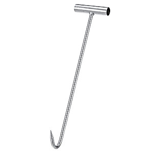 uxcell T-Handle Meat Boning Hook, Galvanized T Hooks for Kitchen Butcher Shop Restaurant 16"(400mm)