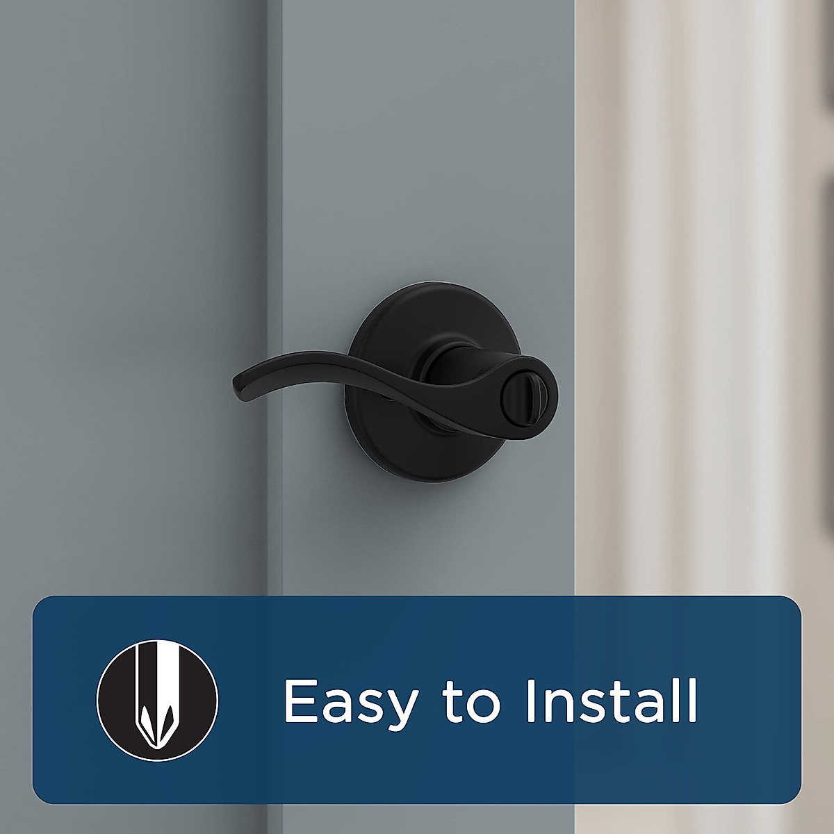 Belmont Entrance Leverset - Matte Black + Smart Key Technology