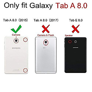 KIQ Armor Series Galaxy Tab A 8.0 2015 Case T350, Rugged Full-Body Drop Protection Tablet Case Cover Kickstand for Samsung Galaxy Tab A 8" SM-T350 SM-T355 - Black