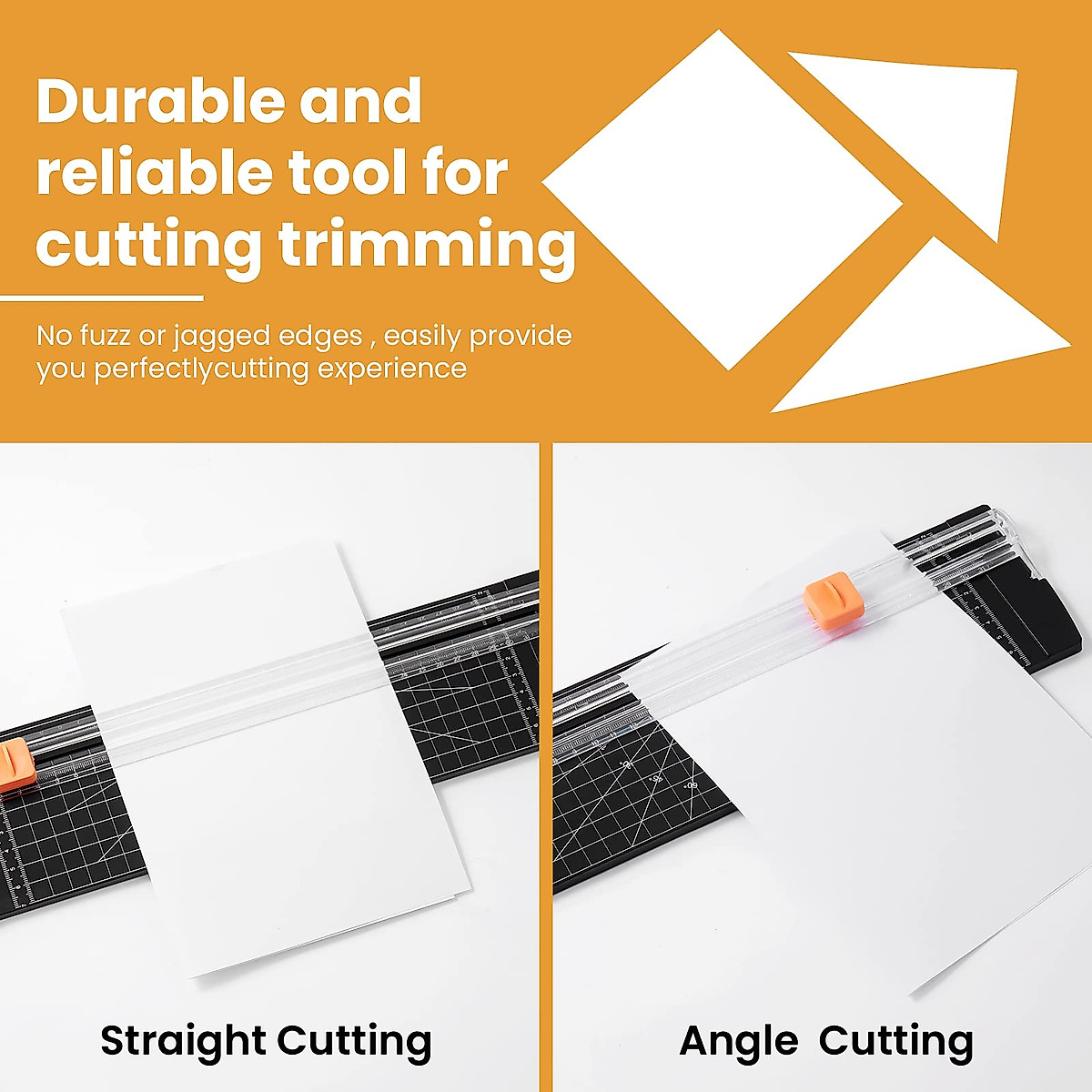 ISDIR Paper Cutter Slicer, 12 Inch Paper Trimmer Scrapbooking Tool Supplies with Security Safeguard and Side Ruler, Portable Paper Slicer for Craft Paper, Label, Photo, Cardstock