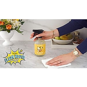 Caldrea Multi-surface Countertop Spray Cleaner, made with birch bark, cardamom seed essential oil, vegetable protein extract, Vanilla Quince Santal scent, 16 oz