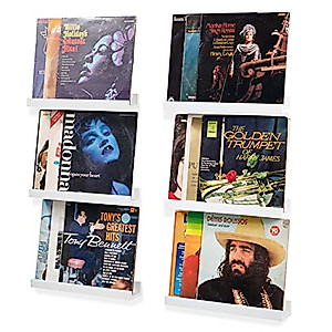 Wallniture Denver Floating Shelves for Wall, White Wall Bookshelf for Nursery Room Decor, Floating Book Shelves for Kids Room, Wall Shelf for Living Room, 17 Inch Picture Ledge Shelf Set of 3