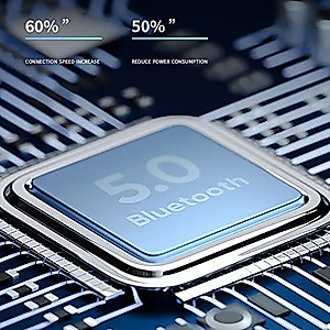 Bone Conduction Headphones with Noise Reduction Tech,Waterproof Wireless Bluetooth 5.0 Sport Headset for Running,Cycling,Hiking,Gym,Climbing & Driving