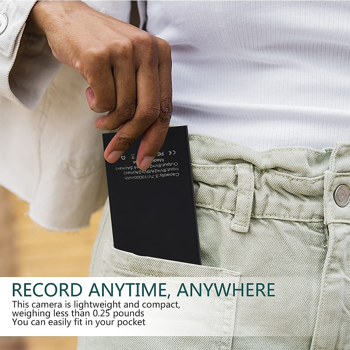 Spy Hidden Camera Power Bank,10000mAh Portable Security Camera Nanny Cam,HD 1080P Video Recording Charger Camera for Home Office,Night Vision/Motion Detection/10+Hours Recording/No WiFi Needed